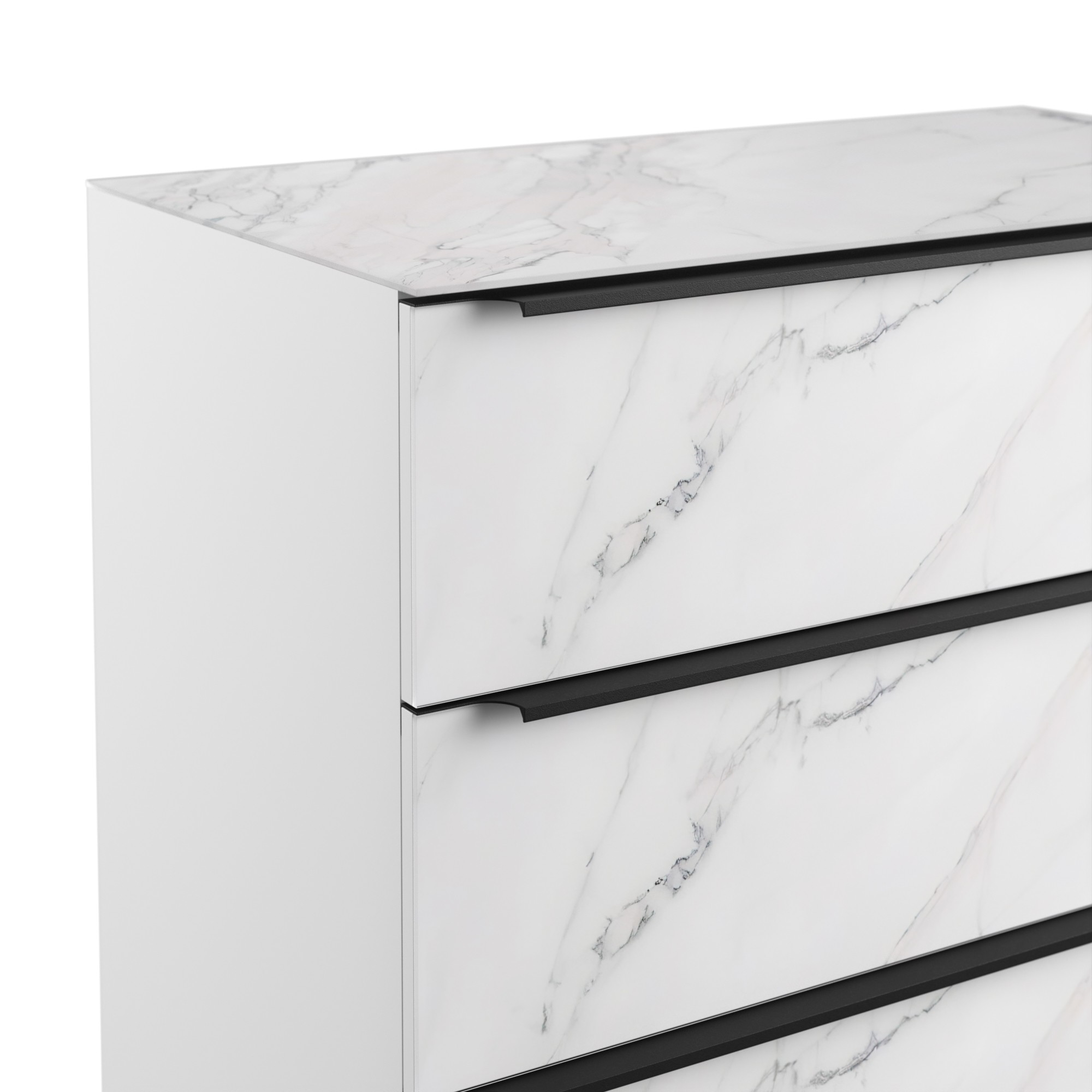 Комод Грейс Белый / Мрамор светлый купить в Омске — цена от производителя 17 316 ₽ в магазине ...