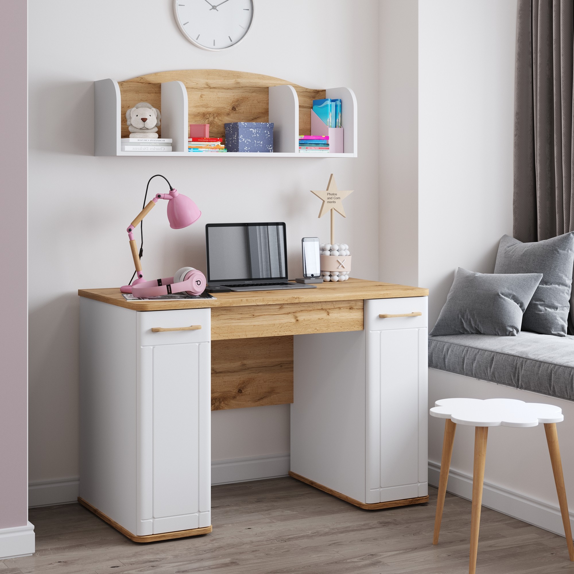 Комплект для детской Кассия №1 Белый / Дуб вотан купить в Москве — цена от производителя 36 025 ...