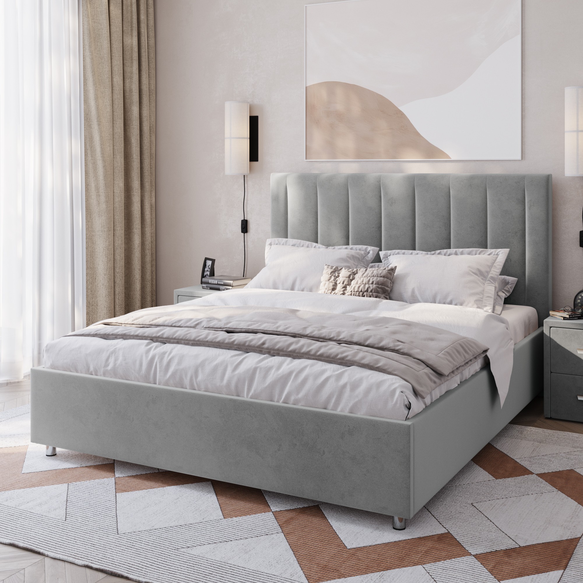 Кровать с подъемным механизмом Альфа 160 + матрас Барон купить в Муроме ...