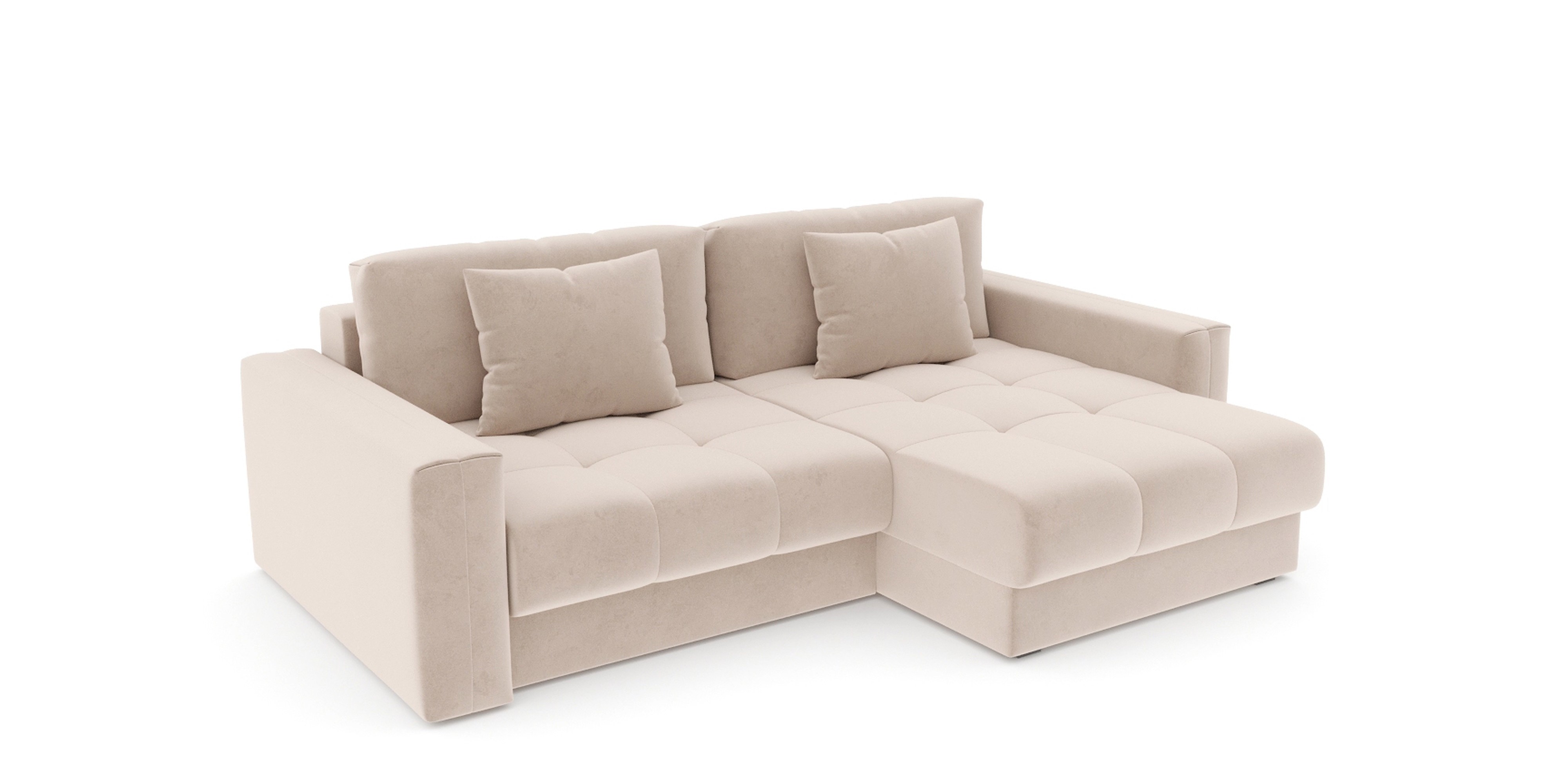 Диван угловой Дензел в стиле лофт, скандинавский, эко-минимализм, минимализм, с механизмом тик ...