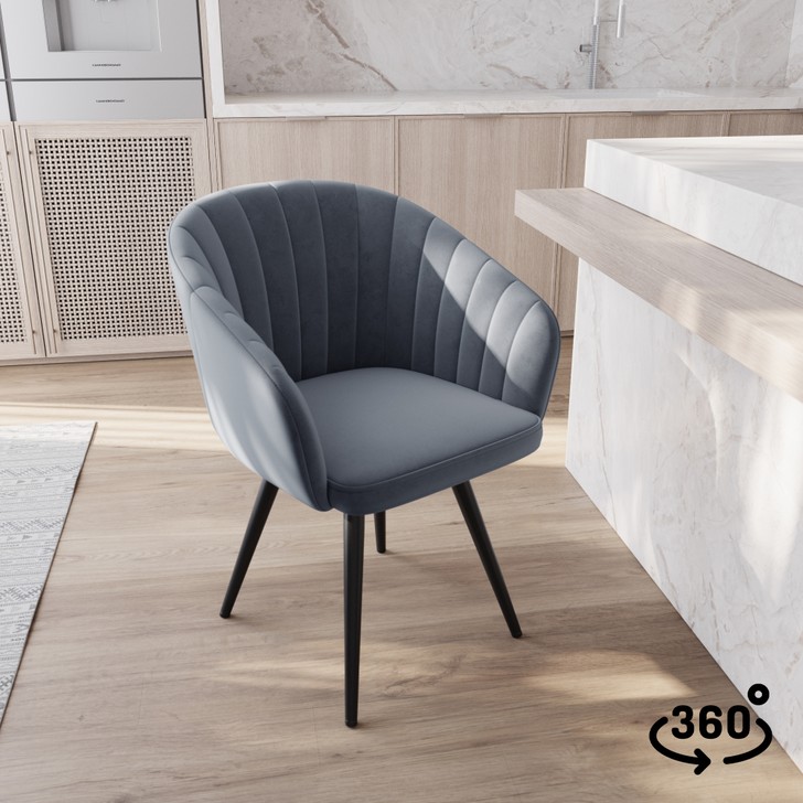 Стул поворотный Микки 360° Чёрный / Velutto 04 купить в Москве — цена от производителя 15 434 ...