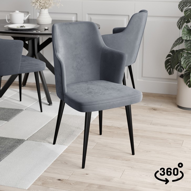 Стул поворотный Майкл 360° Чёрный / Velutto 04 купить в Москве — цена от производителя 15 225 ...