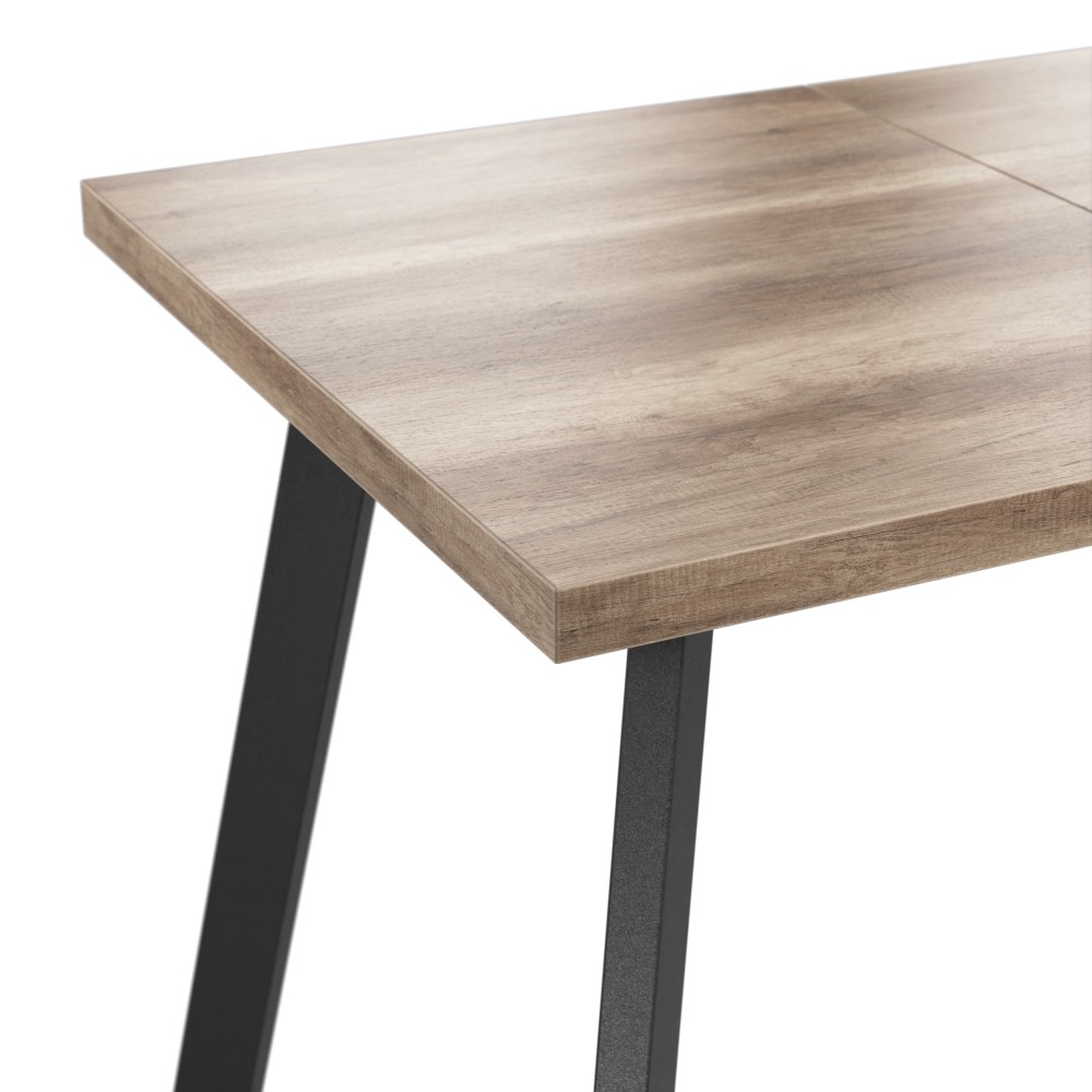 Стол обеденный раздвижной ROM-110 Черный / Дуб каньон купить в Москве — цена от производителя 35 ...