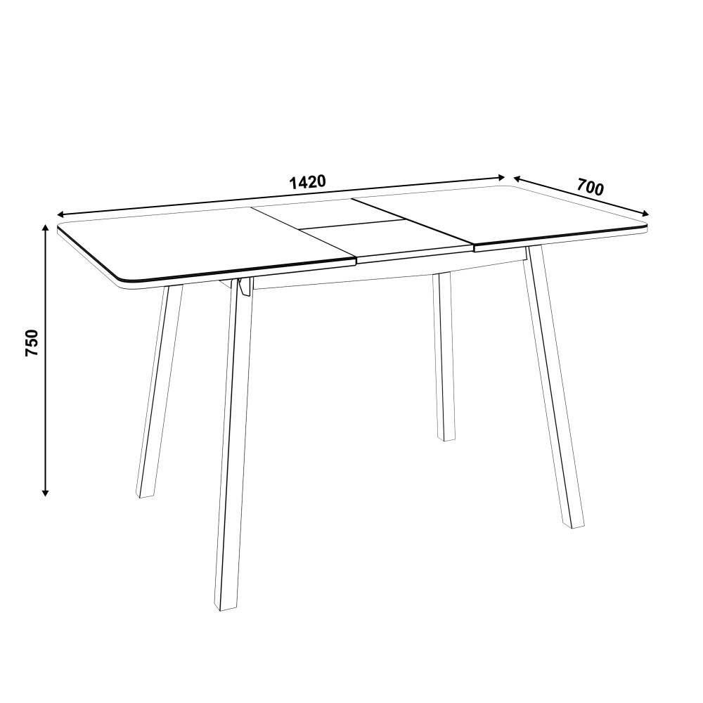Стол обеденный раздвижной WINK-110 Черный / Дуб винтажный купить в Москве — цена от ...