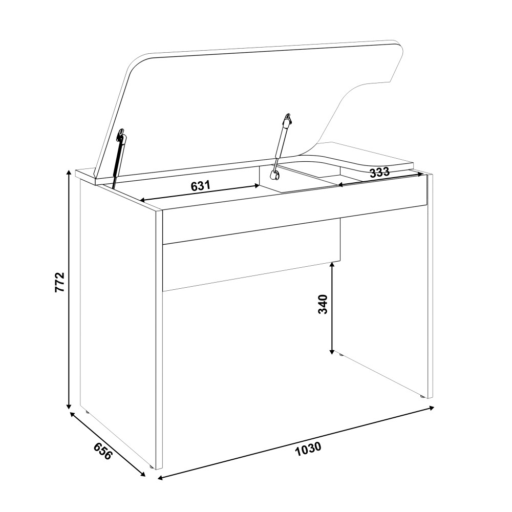 Письменный стол с подъемной крышкой Аллегро левый купить в Москве ...