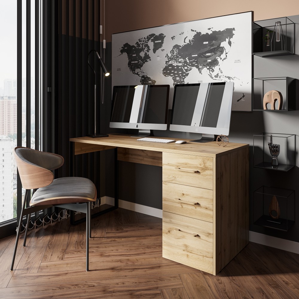 Письменный стол Кассия 1,4 Дуб вотан купить в Москве — цена от ...