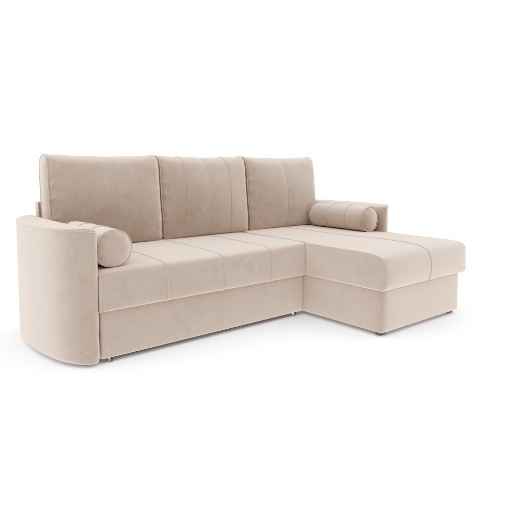 Диван угловой Амми в стиле лофт, скандинавский, современный, с механизмом дельфин — купить в ...