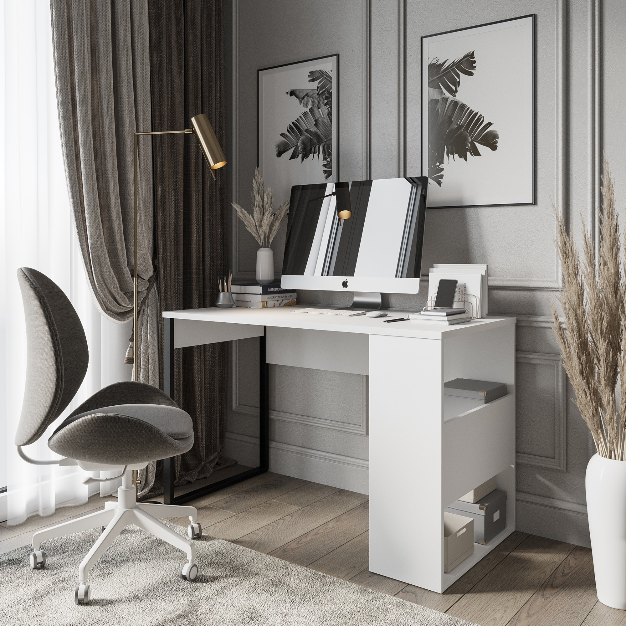 Письменный стол Кассия 1,2 Белый купить в Москве — цена от ...