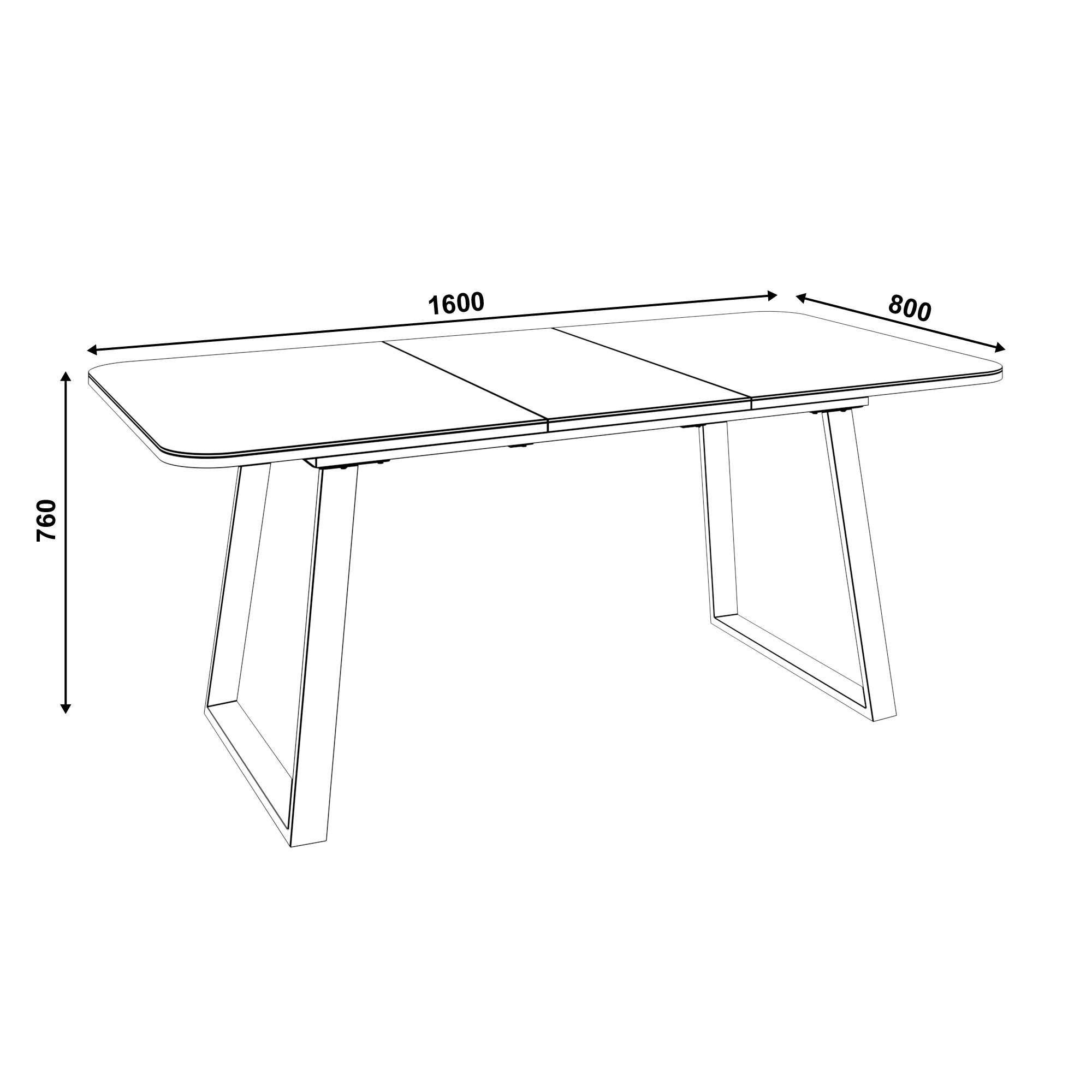 Стол обеденный раздвижной Норден Черный / Белая керамика купить в ...