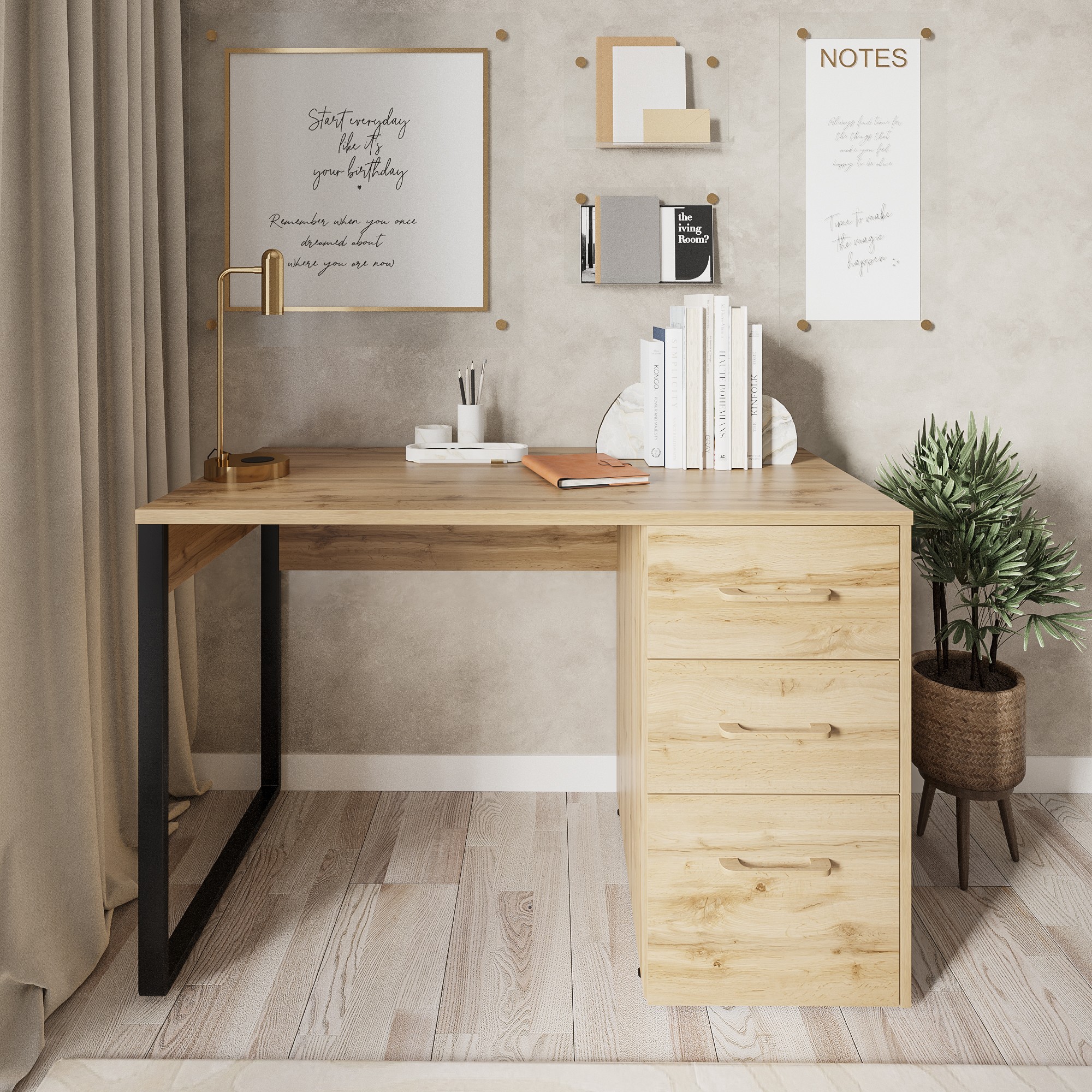 Письменный стол Кассия 1,2 Дуб вотан купить в Москве — цена от ...