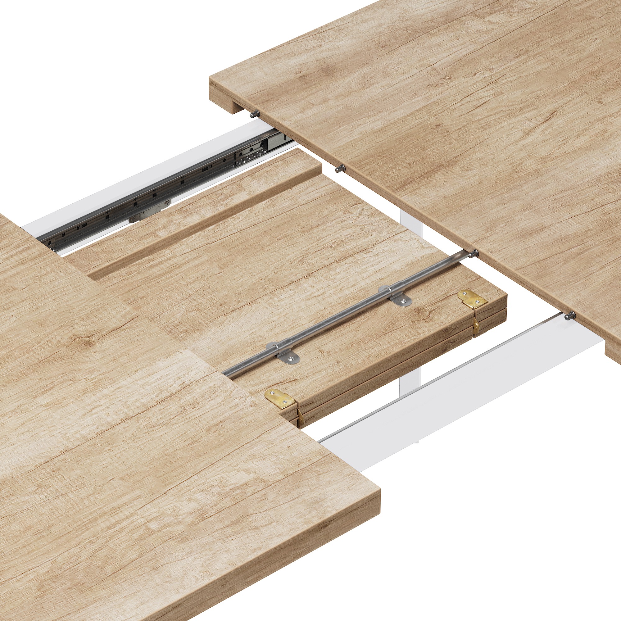 Стол обеденный раздвижной ROM Белый / Дуб каньон купить в Москве — цена ...