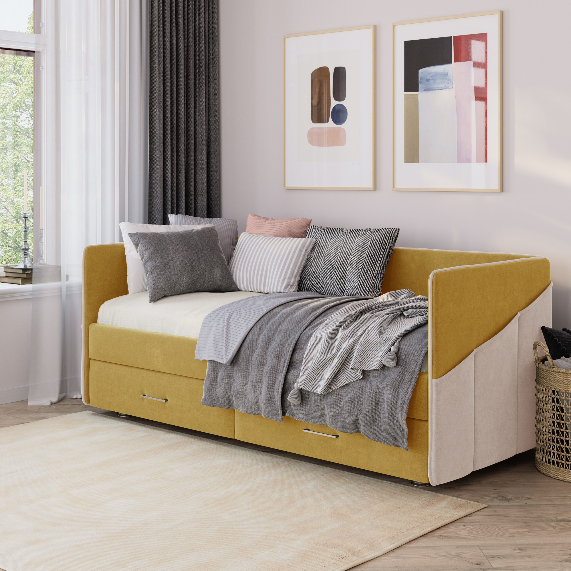 Кровать с ящиками Флавио 90x200 купить в Москве — цена от производителя ...