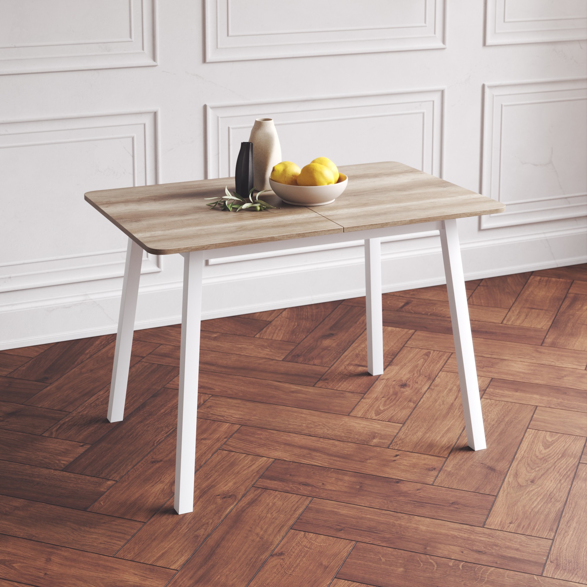 Стол обеденный раздвижной WINK-110 Дуб каньон / Белый купить в Москве — цена от производителя 20 ...