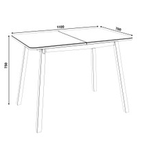 Стол обеденный раздвижной WINK-110 Черный / Дуб каньон купить в Москве — цена от производителя ...