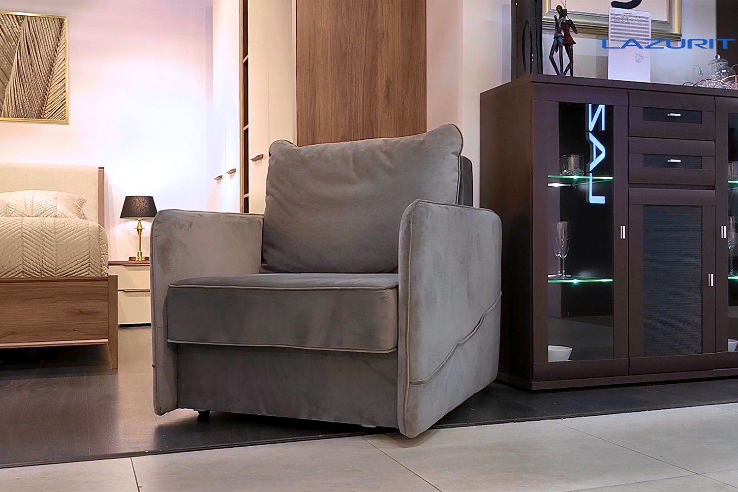 Кресло-кровать Симпл в стиле современный, с механизмом еврокнижка трёхсекционная — купить в ...