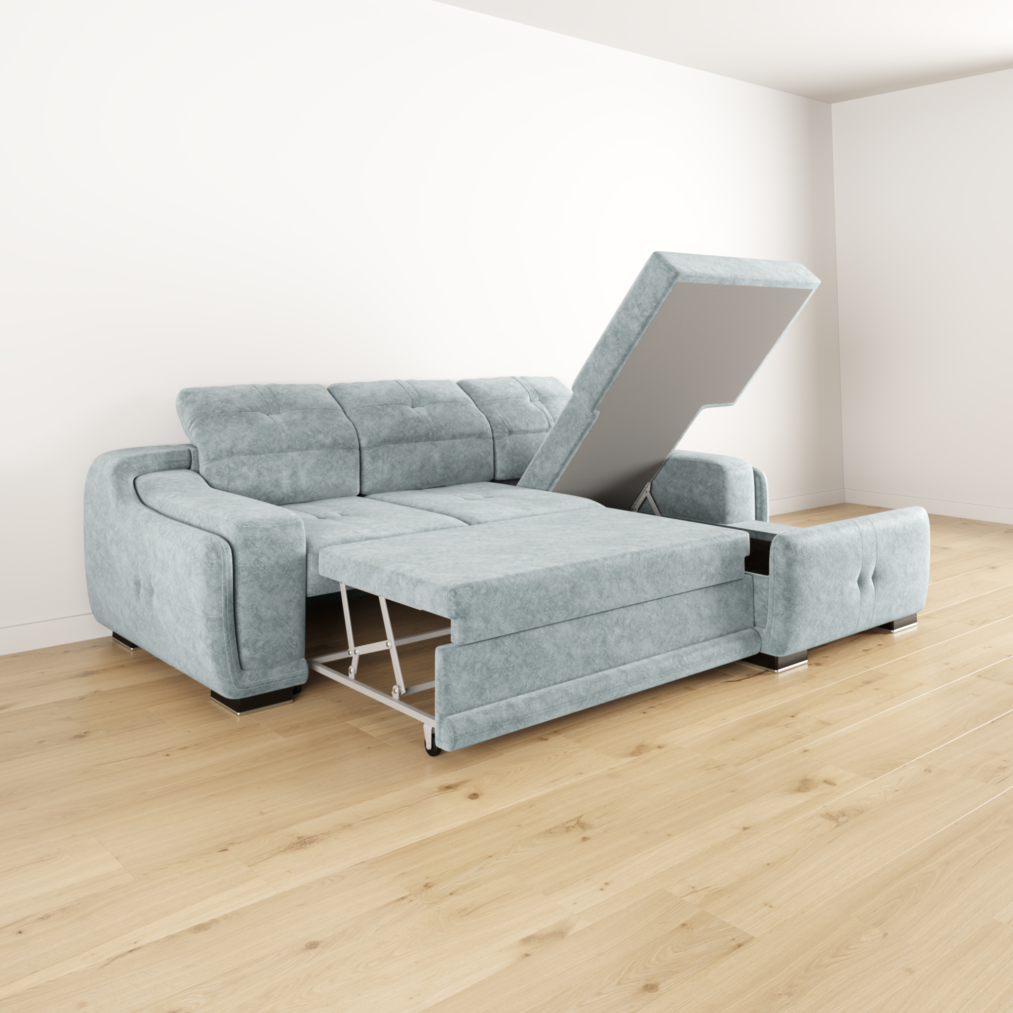 Диван угловой правый Пекин в стиле современный, с механизмом — купить в Москве в магазине ...