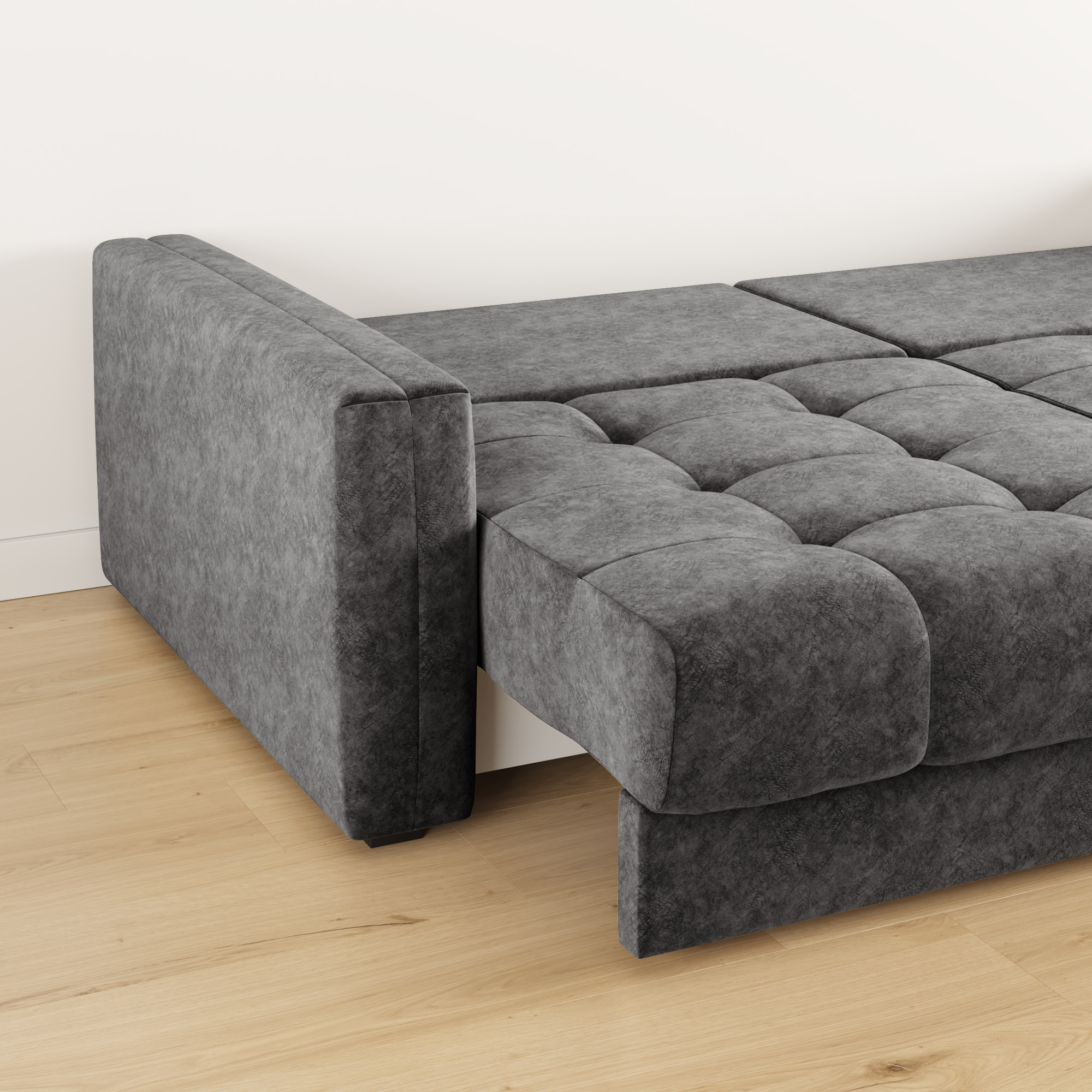 Диван Дензел в стиле лофт, скандинавский, эко-минимализм, минимализм, с механизмом — купить в ...