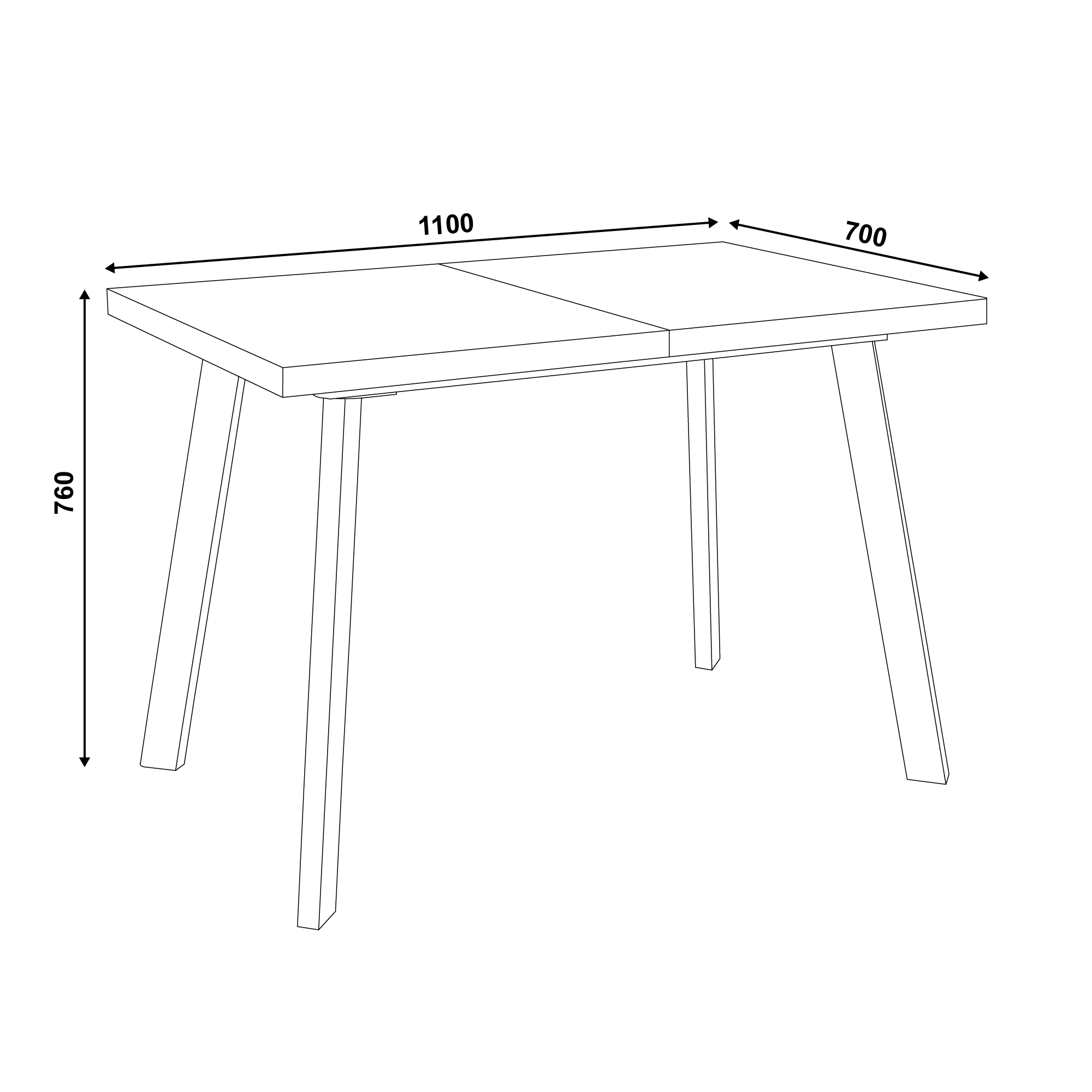 Стол обеденный раздвижной ROM-110 Черный / Дуб винтажный купить в Москве — цена от производителя ...
