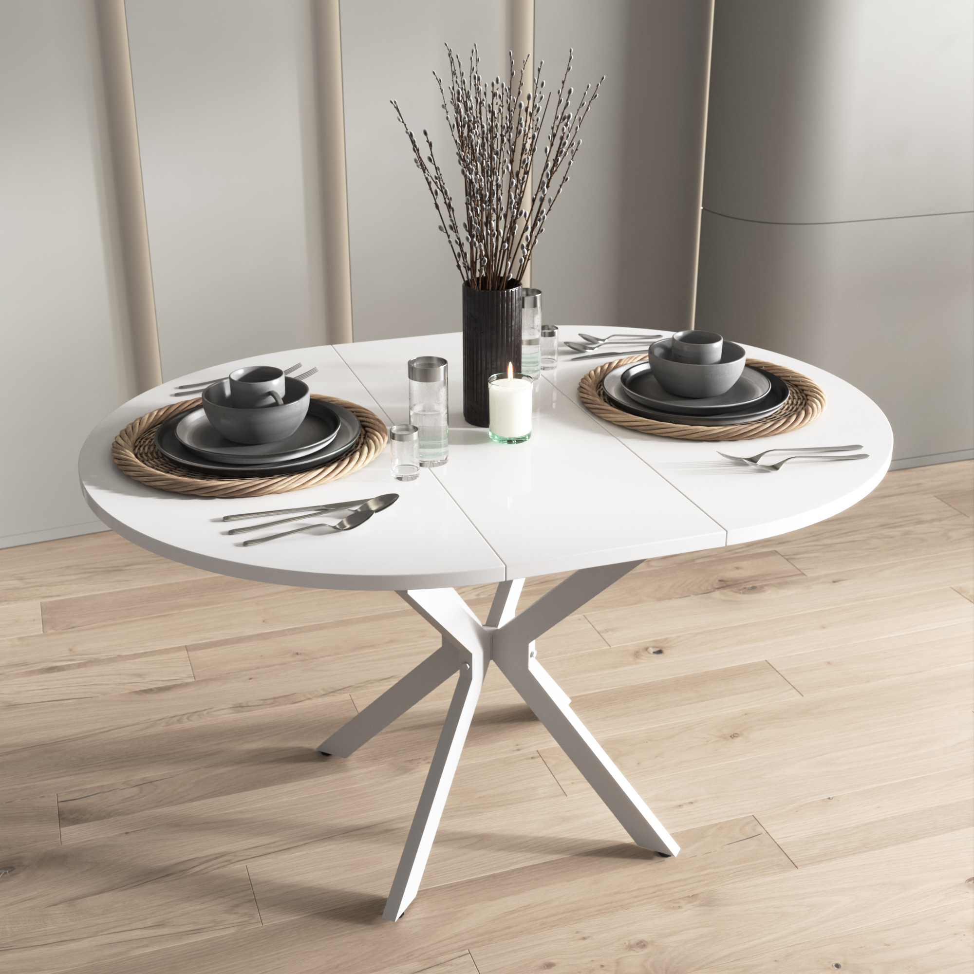 Стол обеденный раздвижной Октавия Белый купить в Саранске — цена от ...