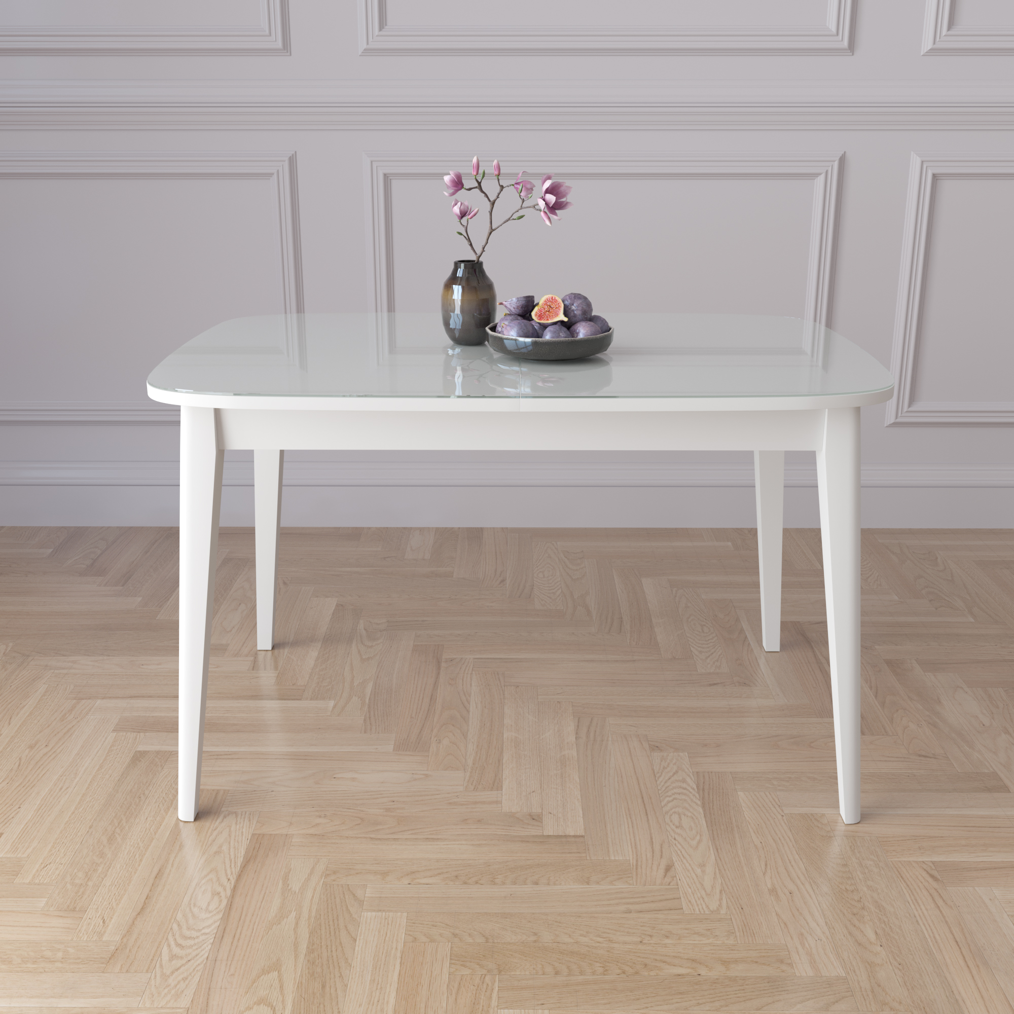 Стол раздвижной Дороти Белый / стекло прозрачное купить в Прокопьевске — цена от производителя ...