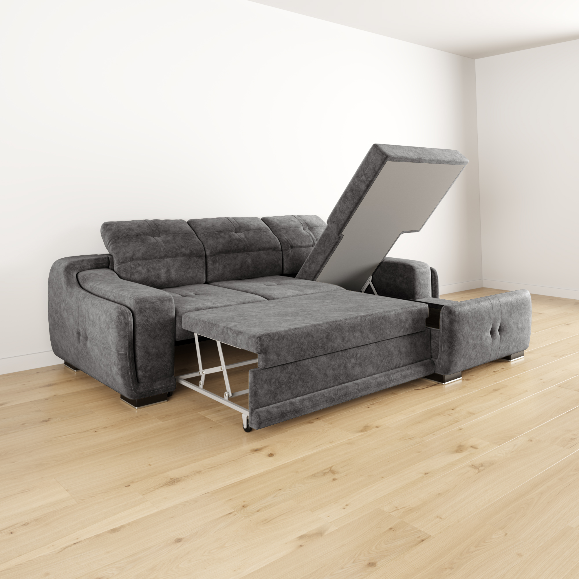 Диван угловой правый Пекин в стиле современный, с механизмом — купить в Москве в магазине ...