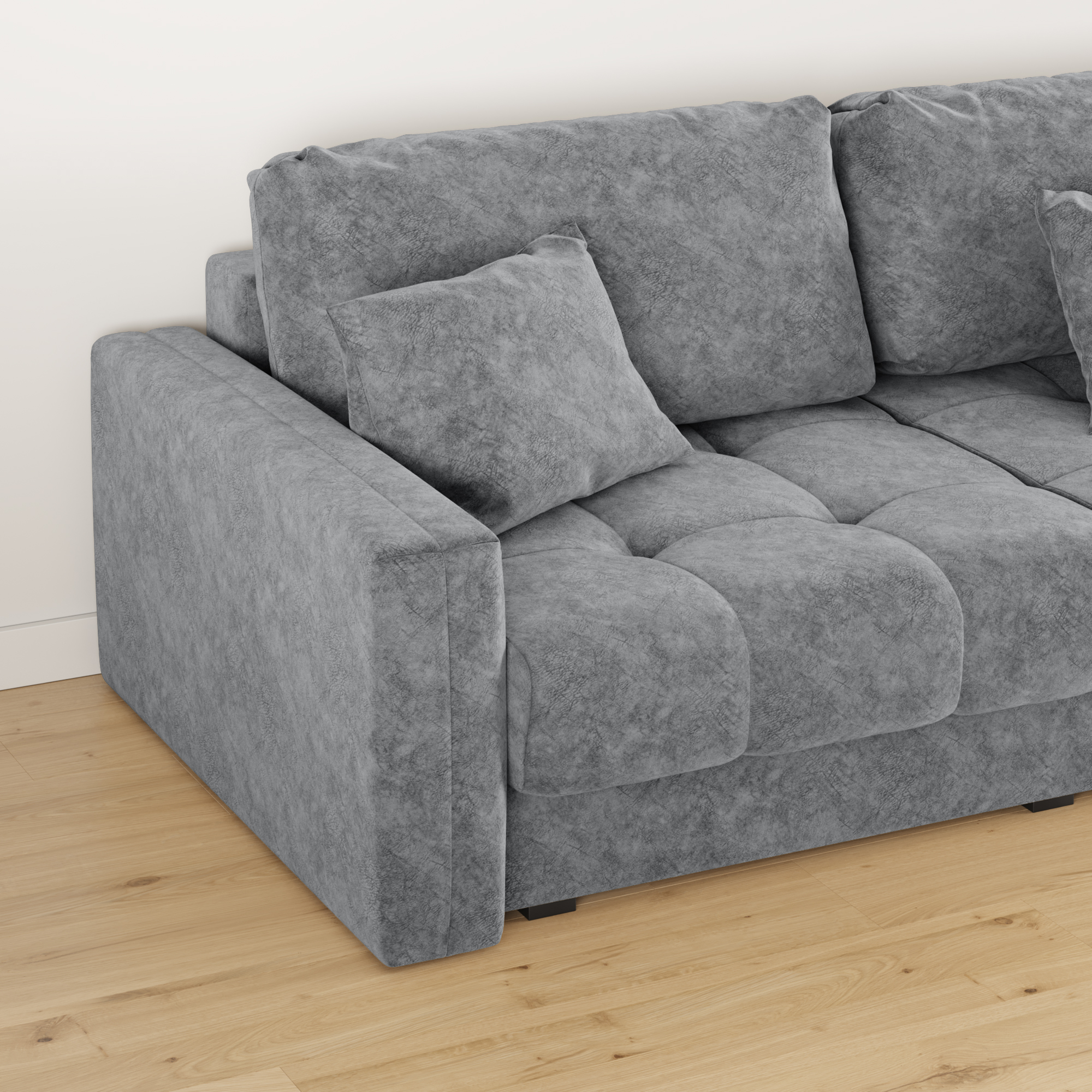 Диван Дензел в стиле лофт, скандинавский, эко-минимализм, минимализм, с механизмом тик-так ...