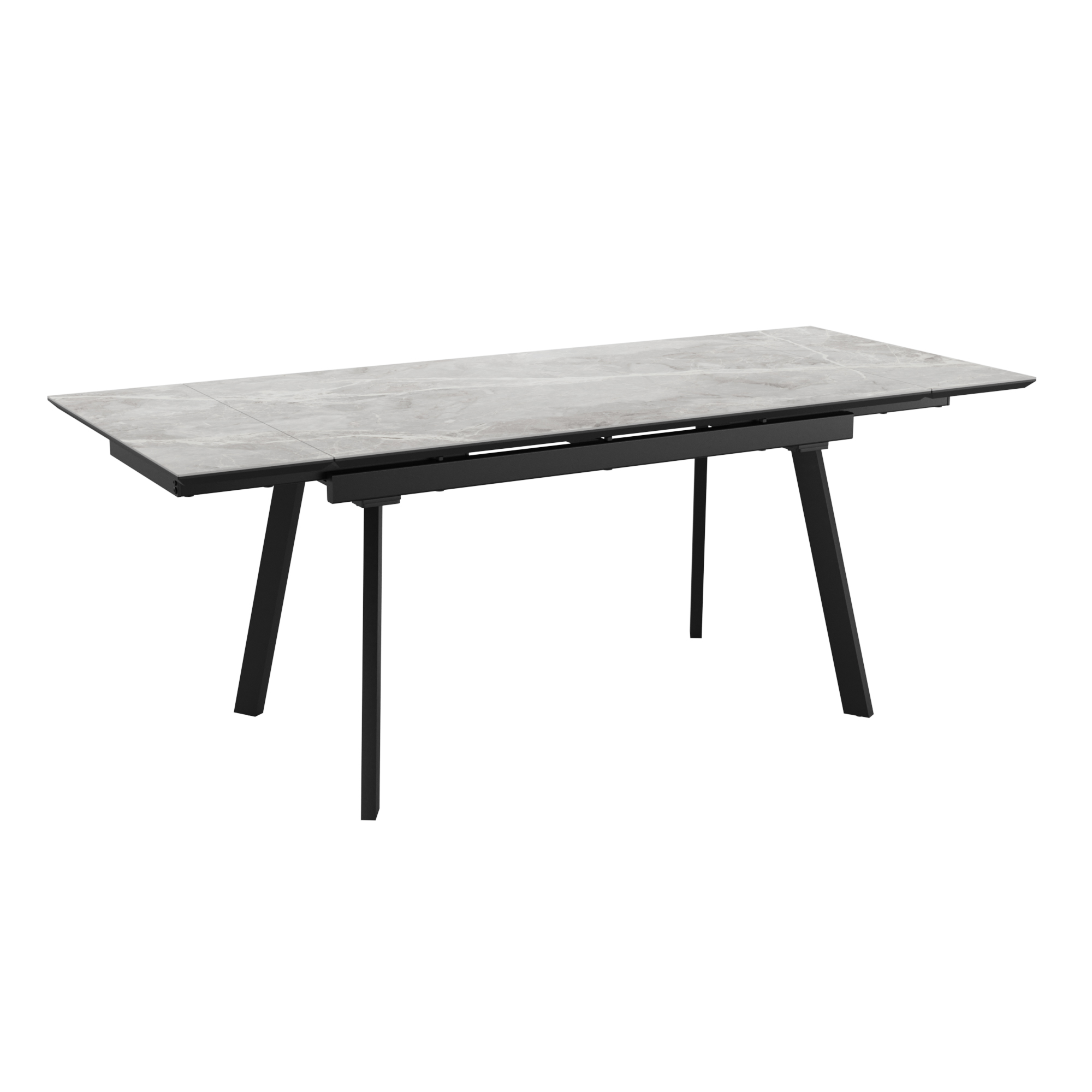 Стол обеденный раздвижной Карелия-140 Черный / Stone grey купить в ...
